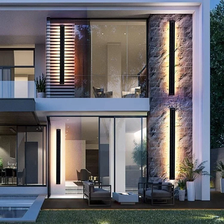 Modern Simple Outdoor Waterproof Wall Light Solar Integrated Led Long ...