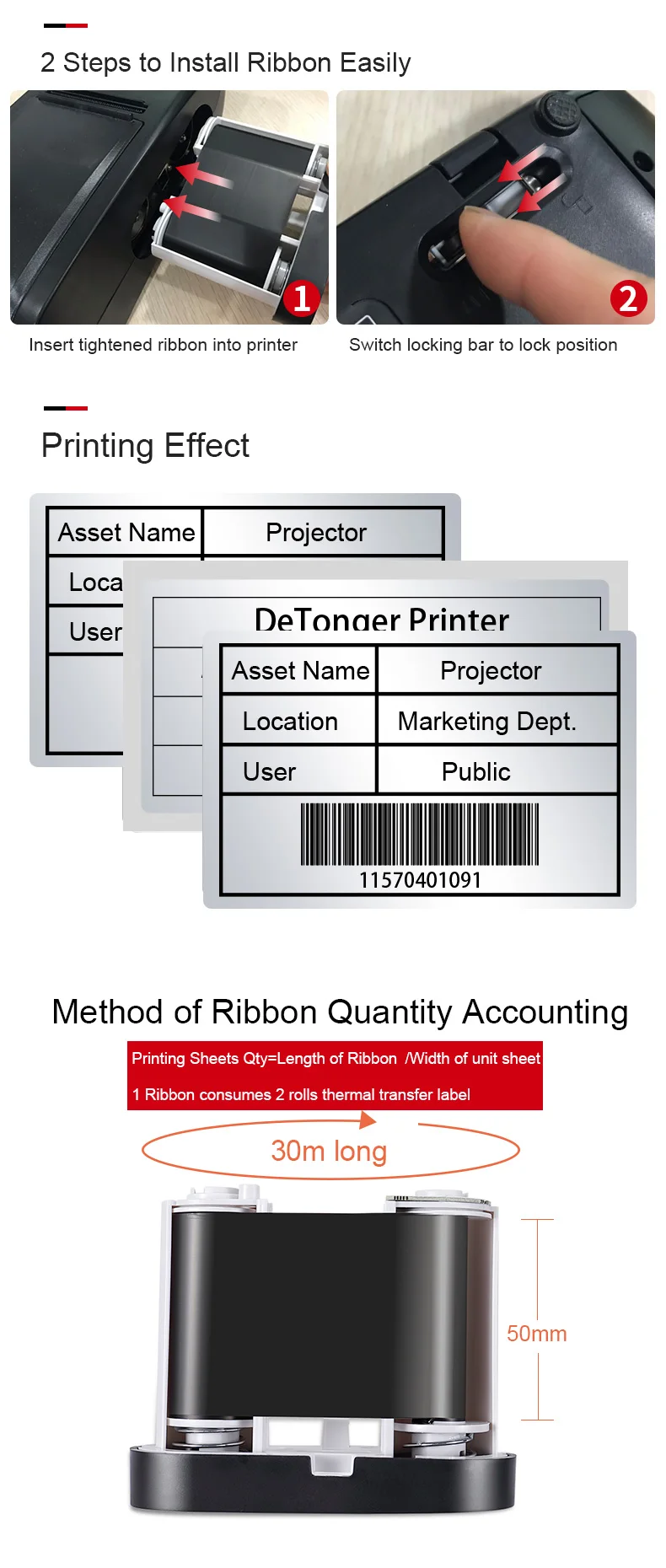 DETONGER Portable Asset Tag Printers - Efficient & Reliable