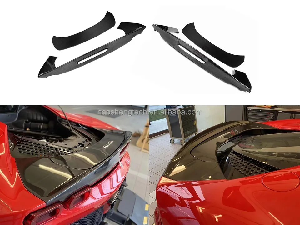 Ferrari Sf90 Oem Style Dry Carbon Fiber Body Kit Rear Spoiler Trunk ...
