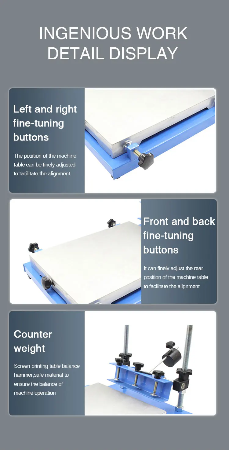 Manual Screen Printing Table - Easy to Operate Machinery