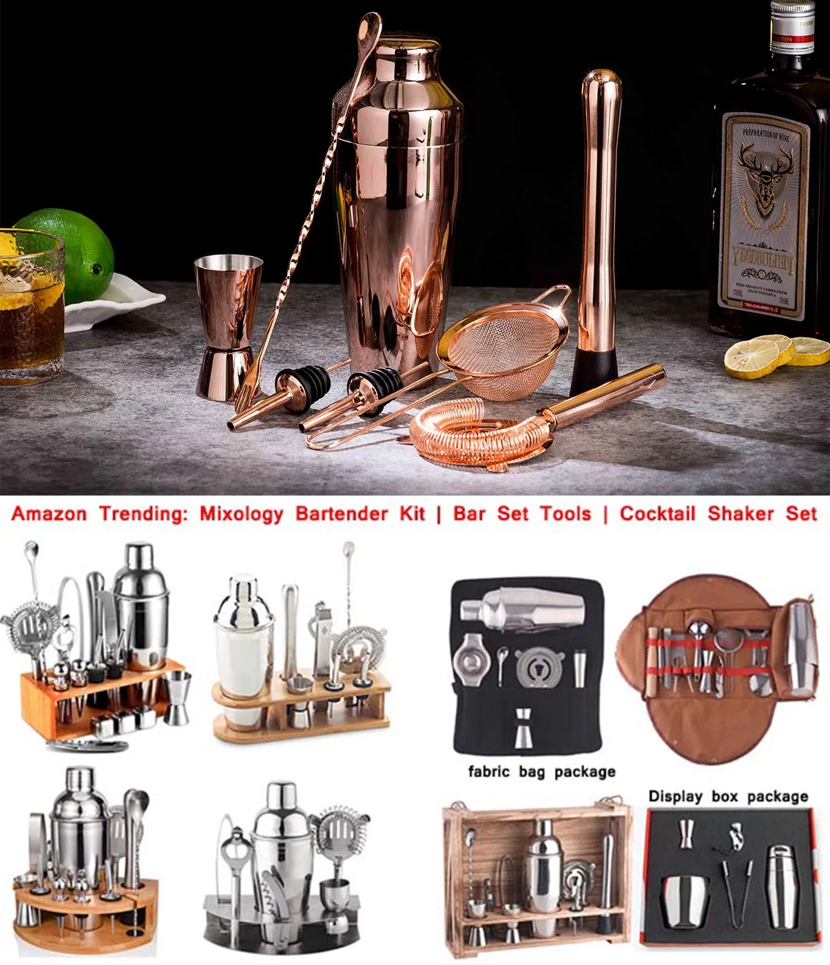 10 Piece Bartender Kit - Perfect for Home Cocktail Making
