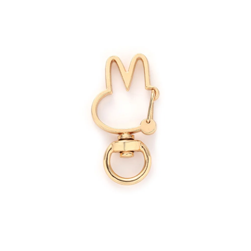Cute Rabbit Metal Swivel Lobster Clasp Animal Spring Snap Keychain in ...
