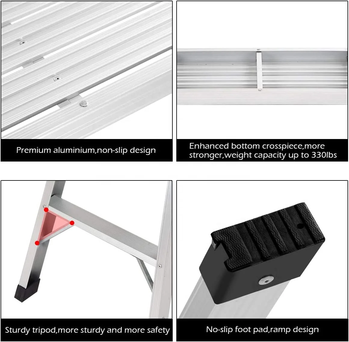 Heavy Duty Aluminium Foldable Work Step Custom Escalera Wide Platform| Alibaba.com