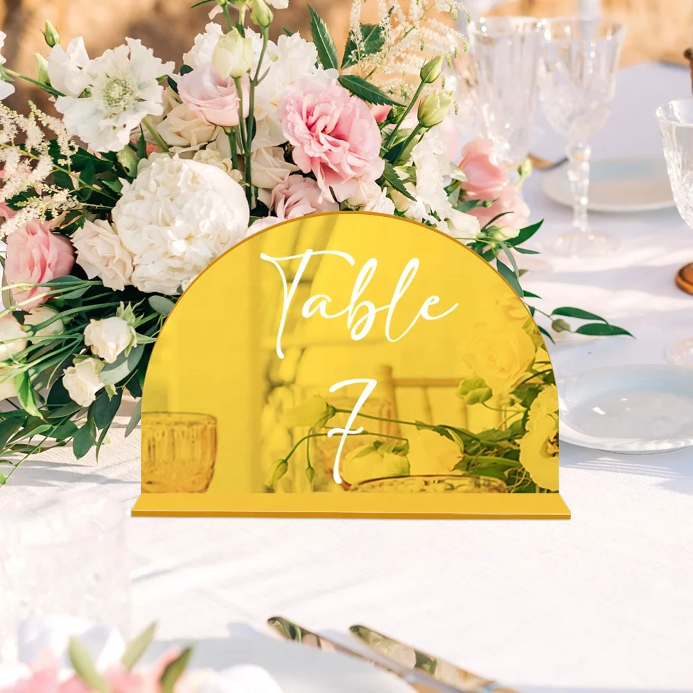 Blank Acrylic Display Card Clear Arched DIY Table Place Cards for ...