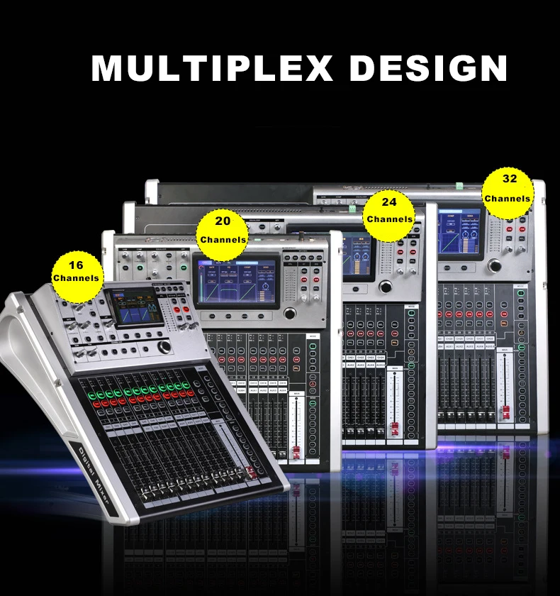 T-32 Digital Mixer - 32 Channels, USB Audio, Touch Screen