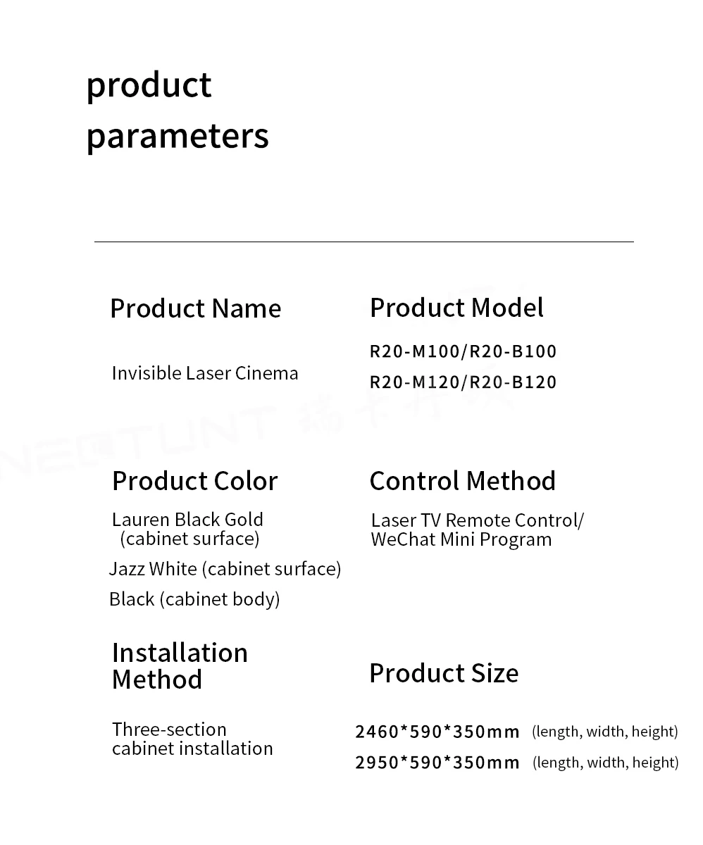 2024 Wupro X Nectunt Laser TV Cabinet - 100/120inch Smart Cinema