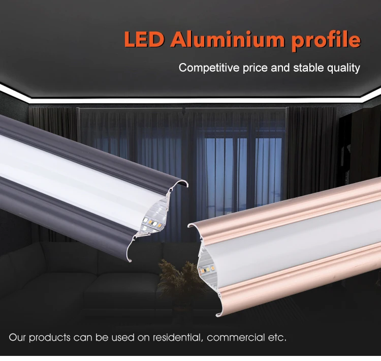 High Quality Flexible Curved Bendable Channel Aluminium Led Ceiling ...