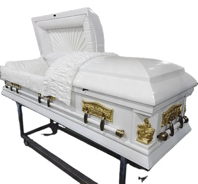 Popular Casket Last Supper hand carved white wooden casket made in ...