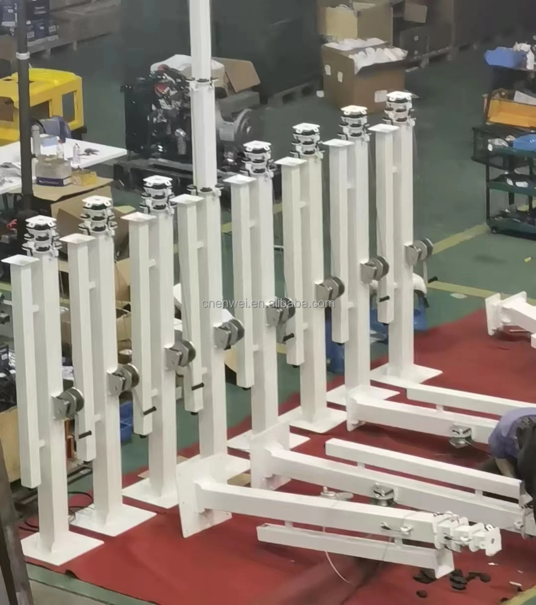 6m 7m 8m 9m 10m Manual Telescoping Square Mast With Hand Crank Up ...