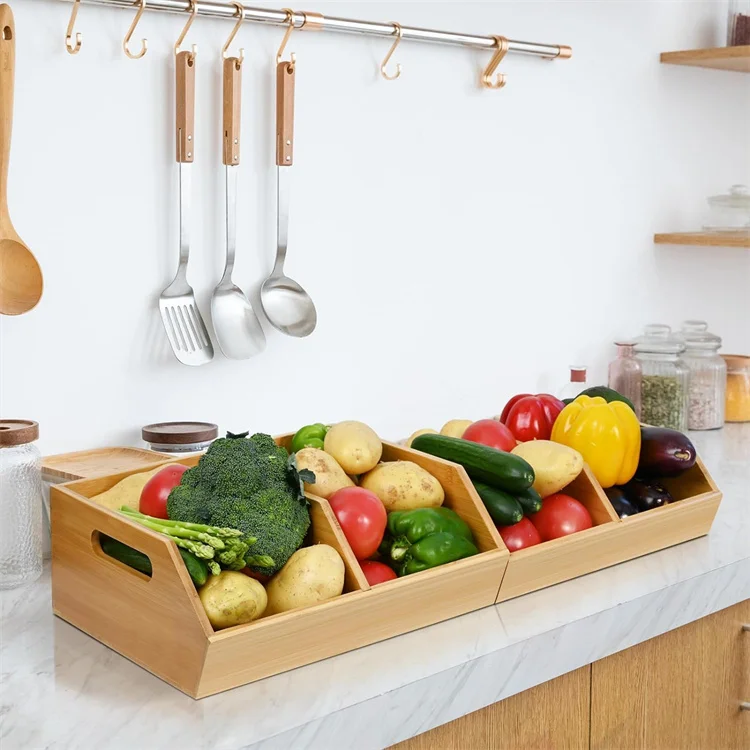 Factory Bamboo Wooden Storage Boxes Solid Wood Storage Baskets Bathroom ...