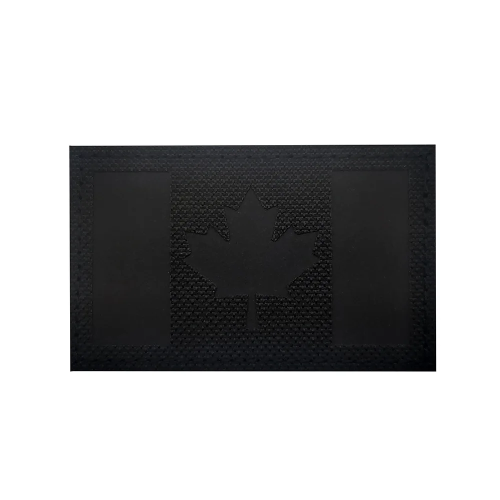 IR Reflective Canada Flag Fabric Patches with Hook and Loop Fastener ...