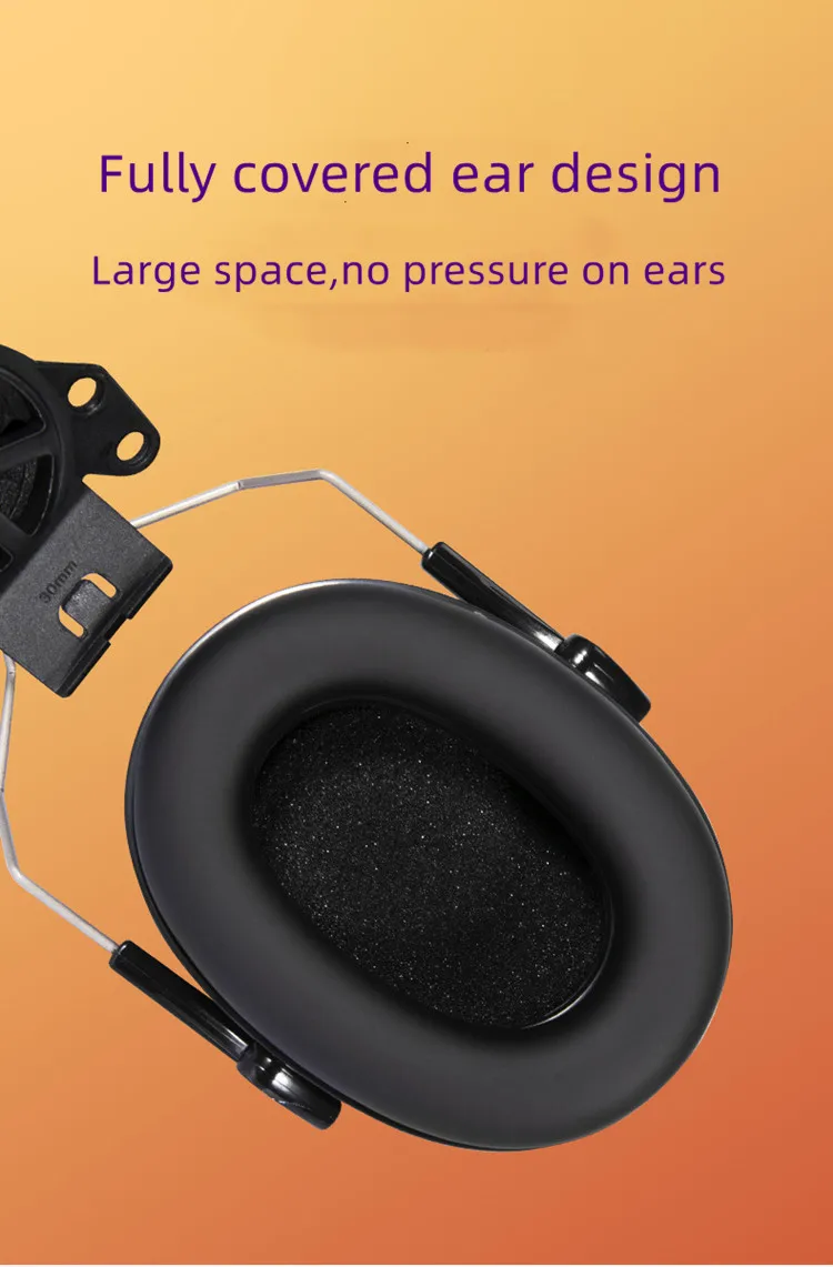Construction Hearing Protection Safety Helmet Cap Mount Earmuff Anti ...