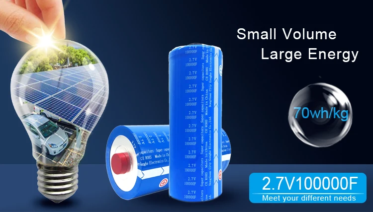 Factory Direct High Energy Super Capacitor Battery 2.7V 100000F Maintenance-free Ultra Capacitor ...