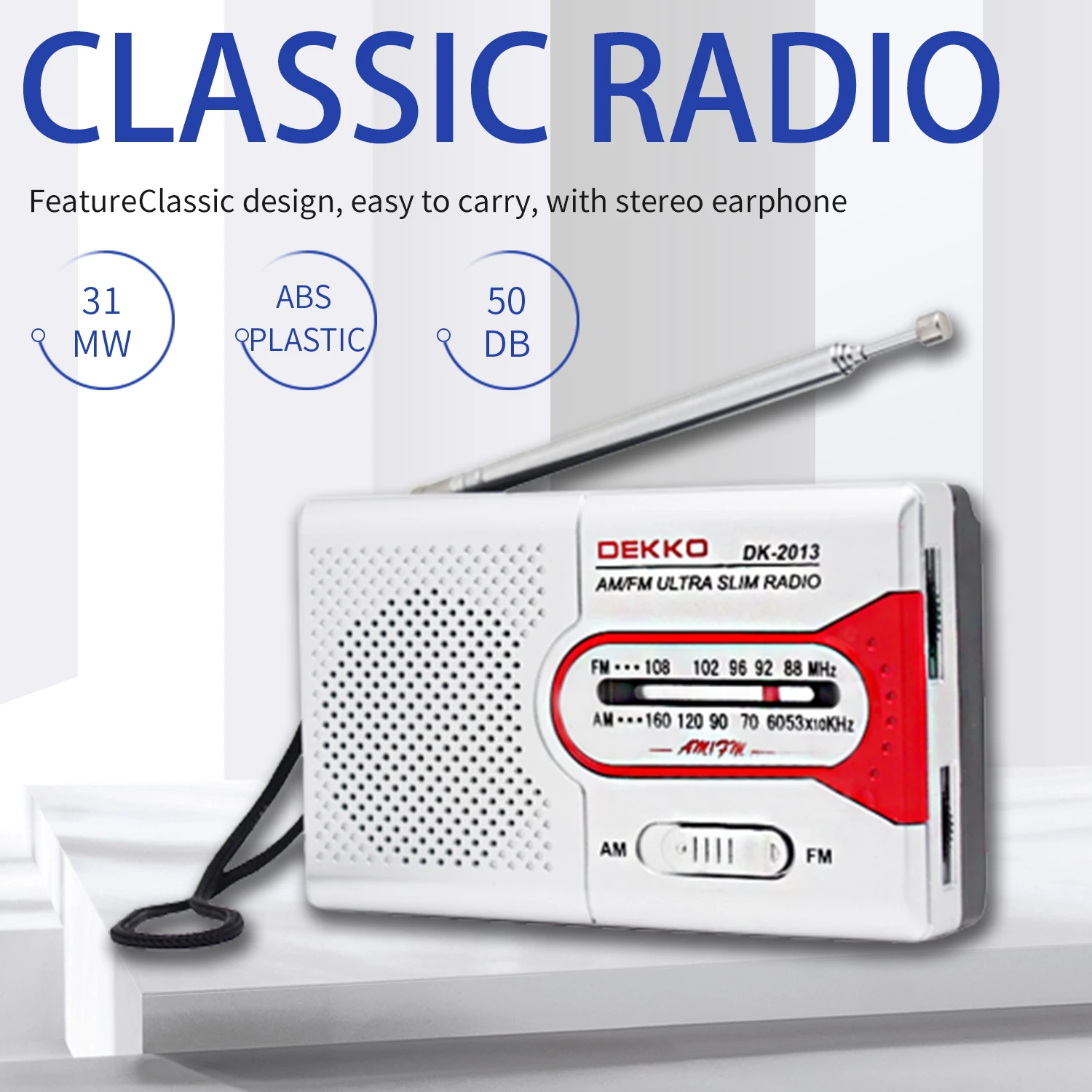 Rechargeable Battery Pack Portable Digital Radio Built In Speaker ...