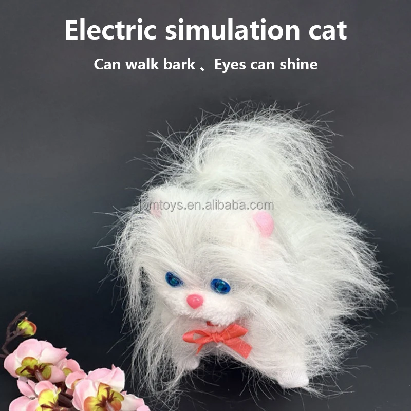 Kawaii Electric Pet Plush Toy Walking Kid Gift Electronic Plush Cat ...