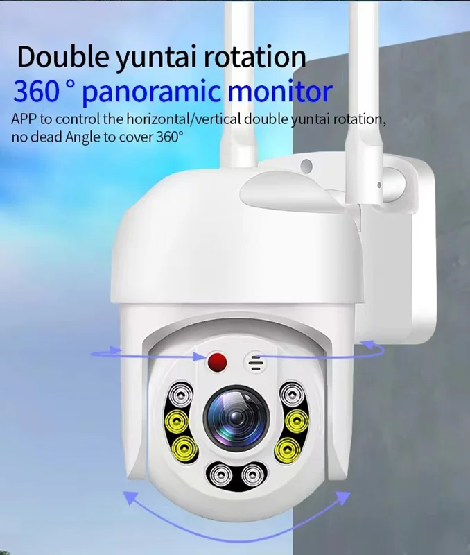 2mp Hd Human Detection Two Way Audio P2p Ptz Wifi Cam 360 Full Color ...