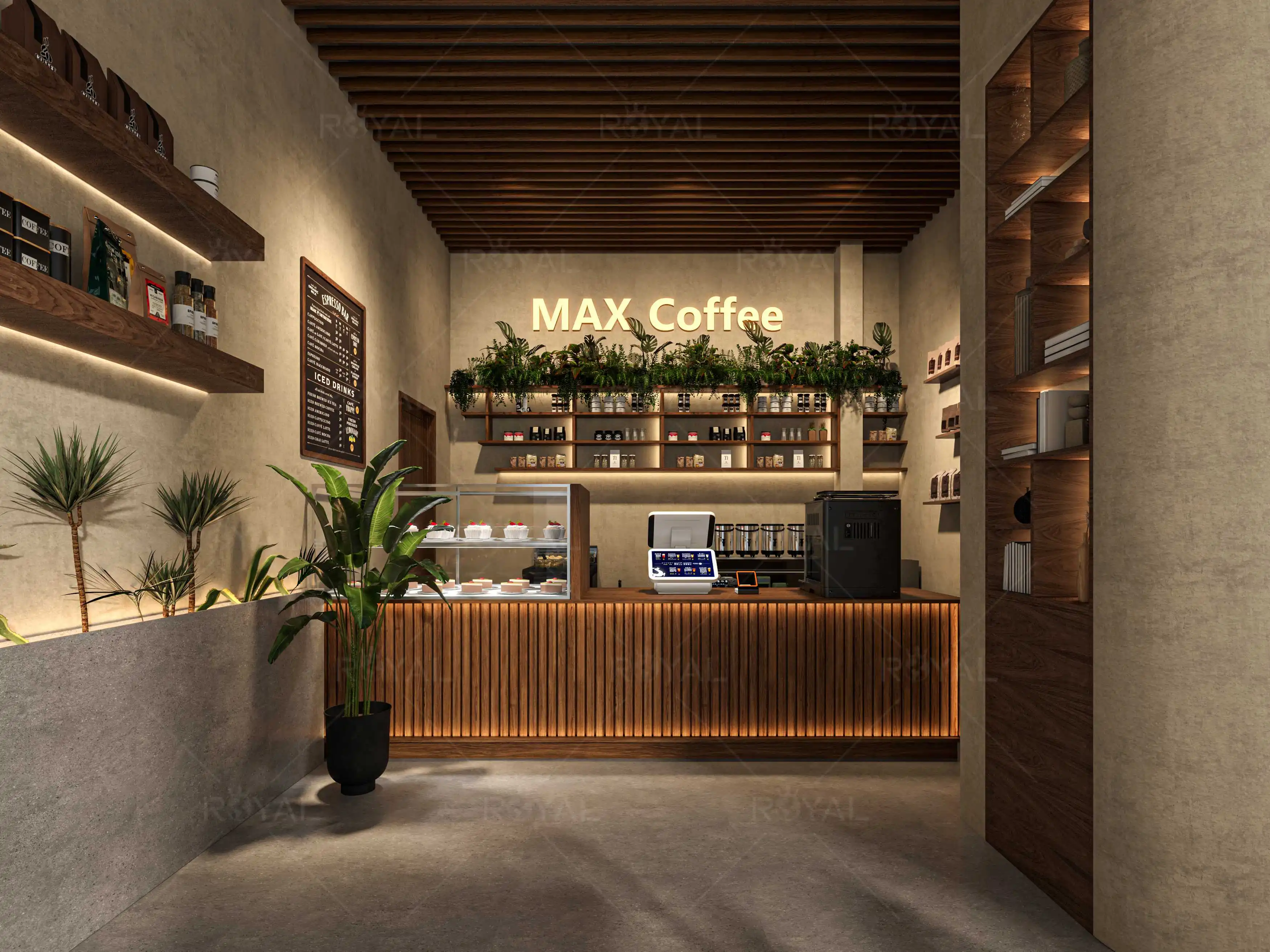 Customized Coffee Shop Design - Modern & Stylish Layout