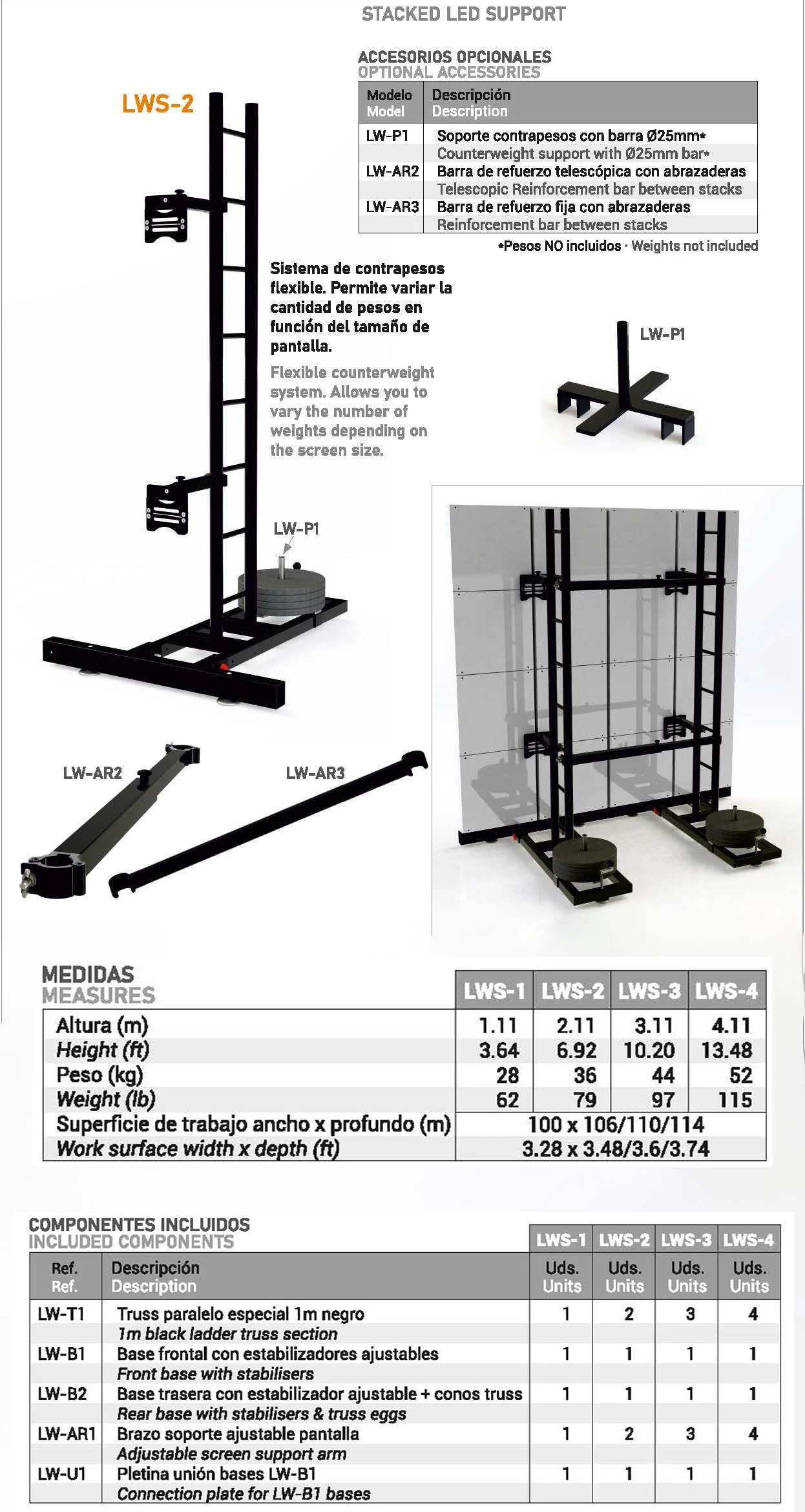 Modular Support for LED Screens - Secure and Versatile