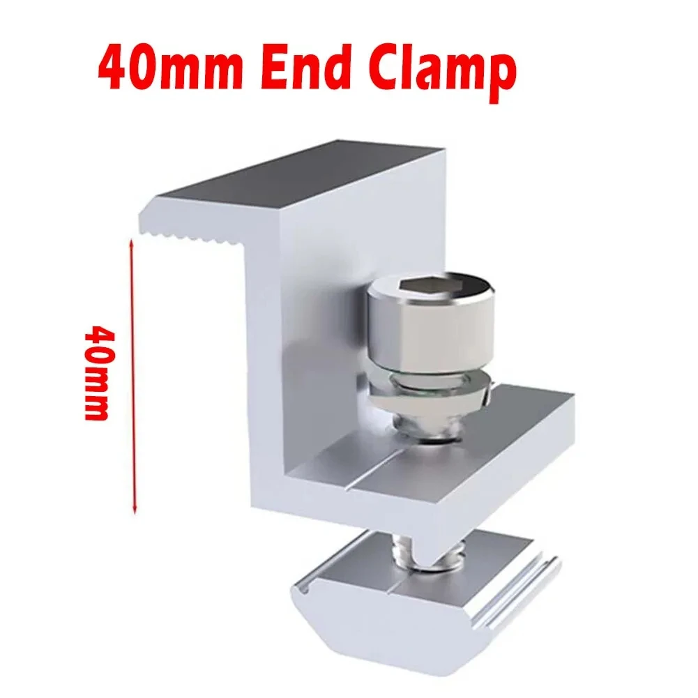 Pv Bracket End Clamp M8 Screw Metal Caps Set Solar Panel Fixing Bracket ...