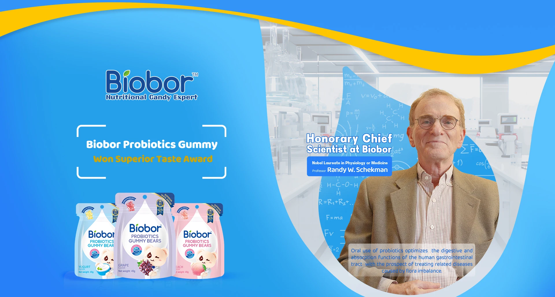 Biobor Gummy Candy Display Peach Flavors Candies Jelly Active Probiotic ...