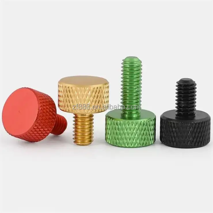 M3 M4 M5 M6 Knurled Anodized Aluminum Thumb Screw - Zfhong