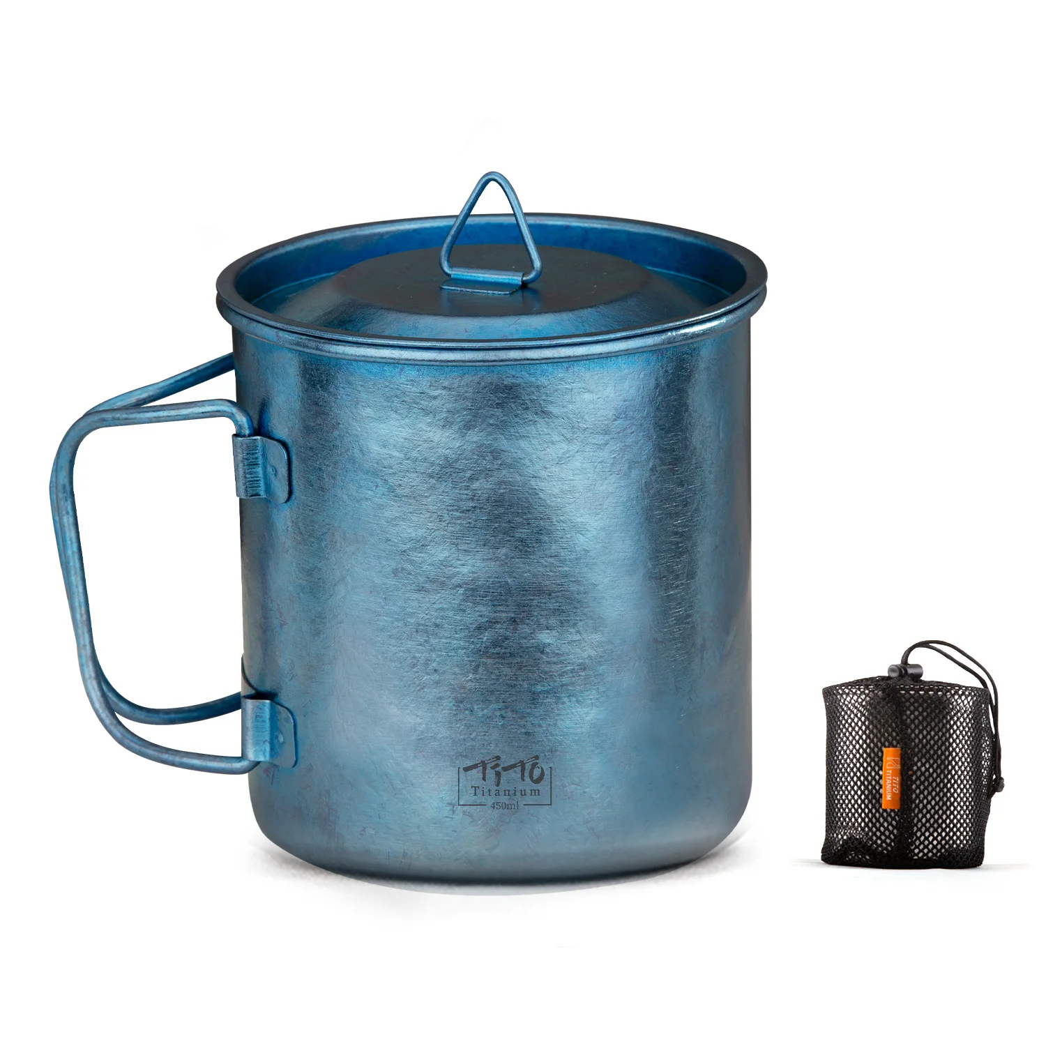 Tito New Colour Outdoor Titanium Camping Mug With Lid Pure Titanium Mug ...