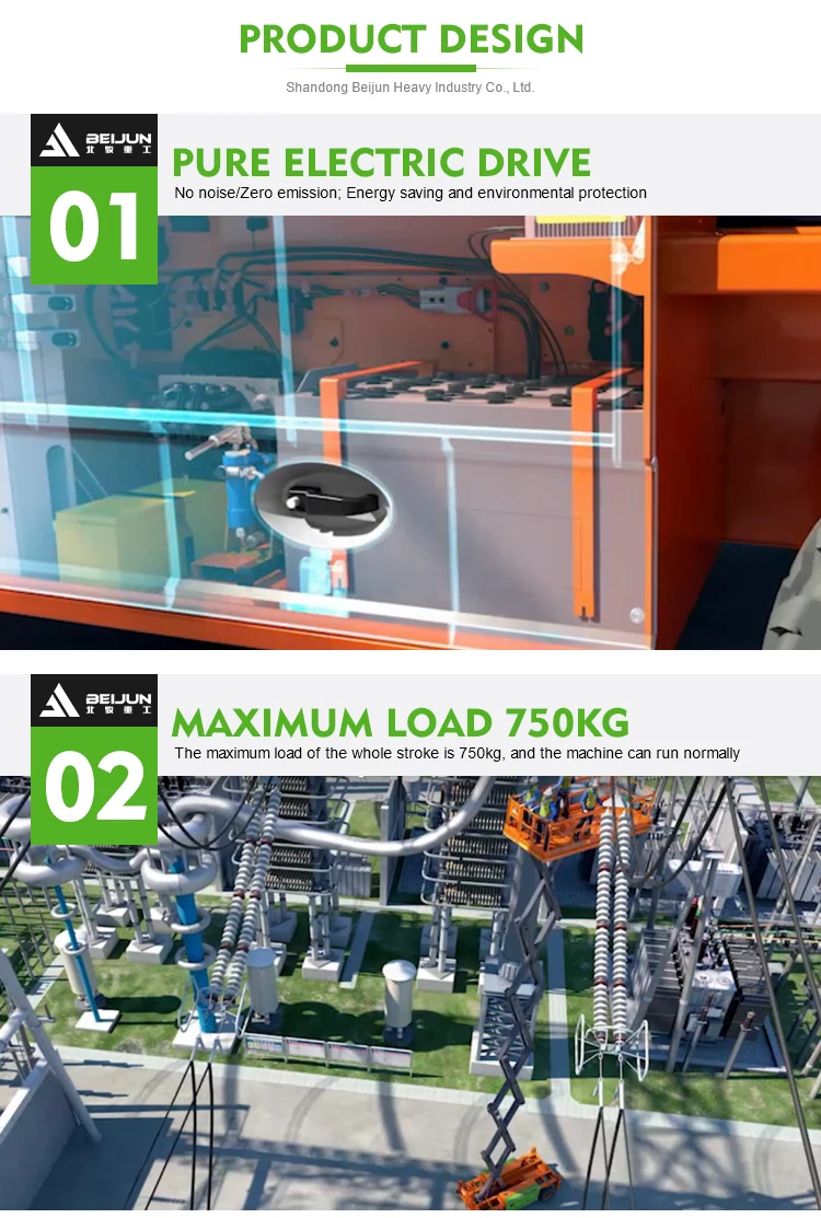 10m Electric Scissor Lift Platform Hydraulic Remote Control Scissor ...