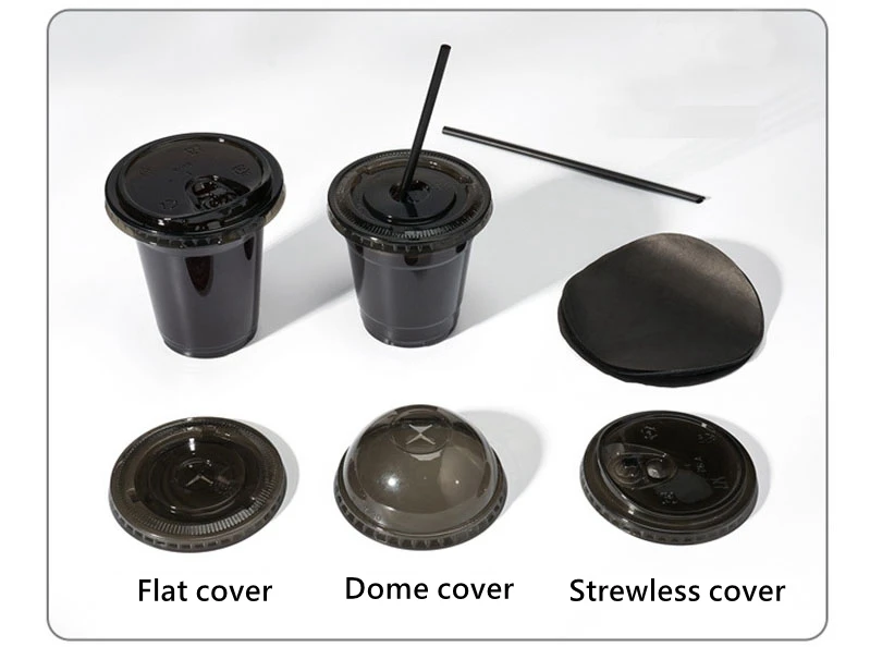 400ml U Shape Cup Black Pet Cup U Shape Pet Juice Boba Milk Bubble Tea ...