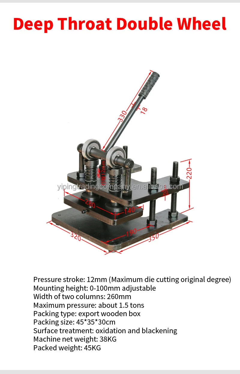 Heavy Duty Manual Die Cutting Machine for Leather & Paper - Precision ...