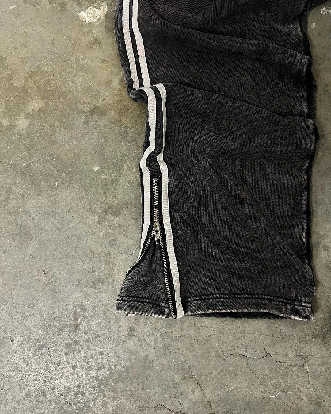 Custom French Terry Cotton Sweatpants Side Zipper Jogging Pants Men's ...