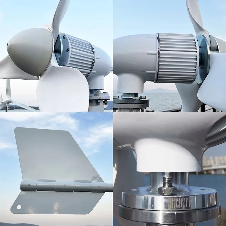 5kw Horizontal Axis Wind Turbine 48v Low Noise Alternative Energy ...