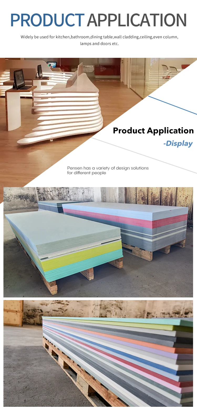 Pure Color Acrylic Solid Surface Resin Sheet For Counter Top Wall Panel ...
