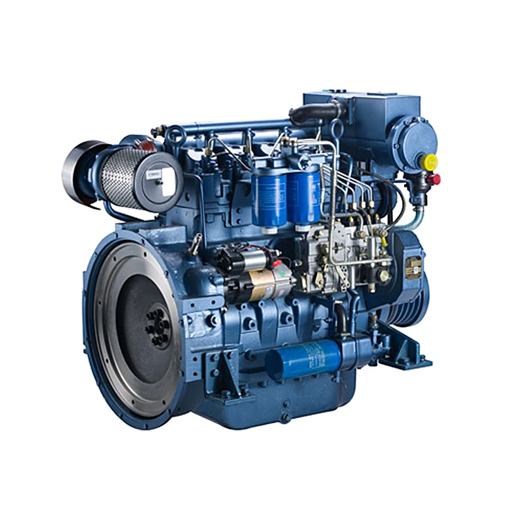 weichai small marine engine with gearbox 4 cylinder marine diesel ...