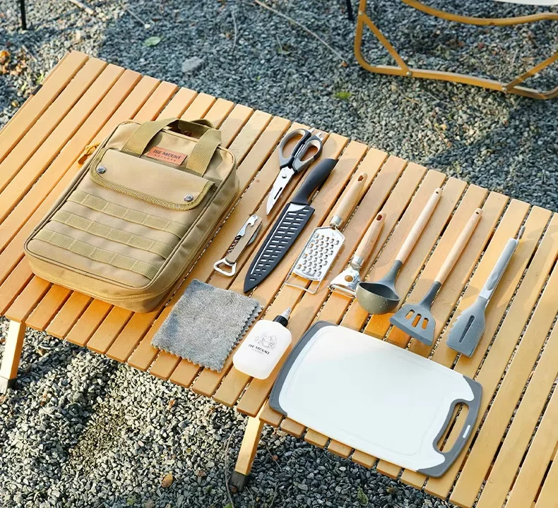 12 Pcs Stainless Steel Portable Camping Cooking Utensils Accessories ...