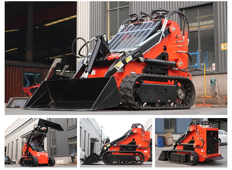 Mini Skid Steer Loader Wheel Construction Equipment with Engine Motor ...