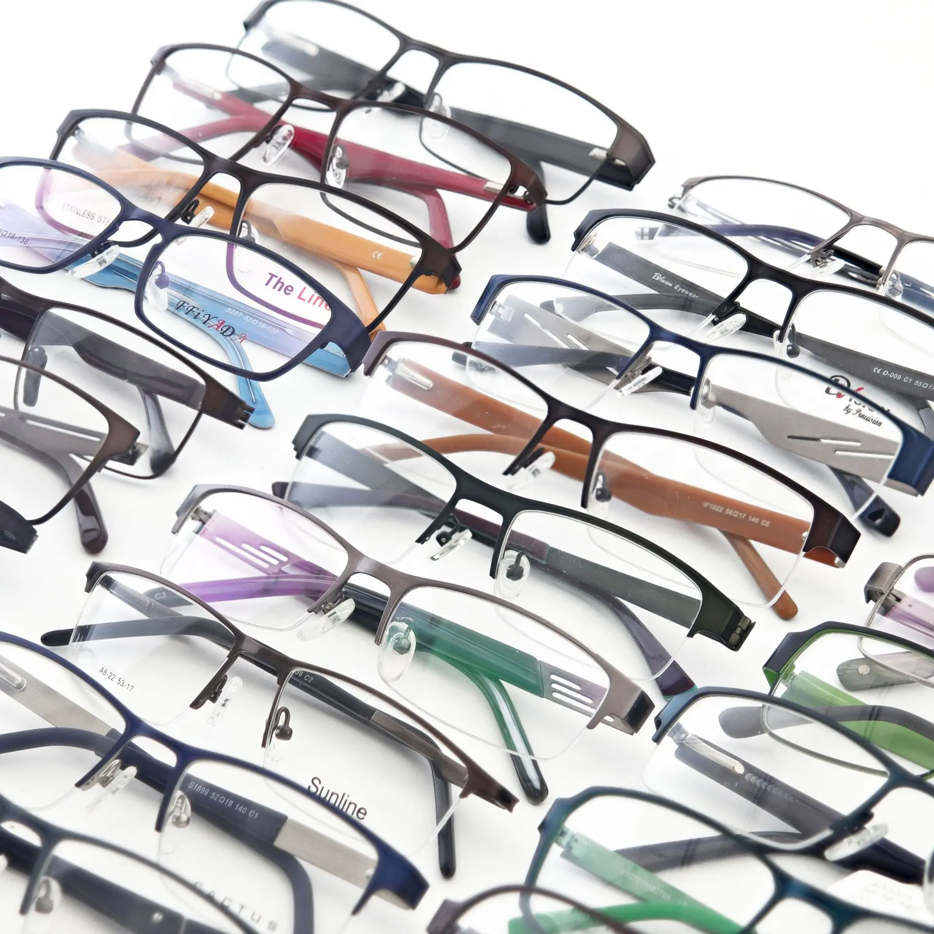 Mixed Square Men Frames Eyeglasses Metal Optical Frame Mixed Men Women Eyeglasses Optical Frames ...