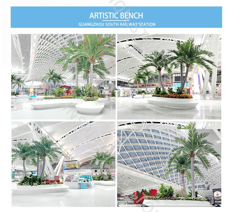 Eco-friendly GRC Precast Concrete Polished Pebble Seat