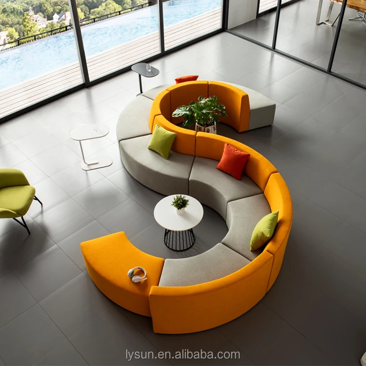 Modern S-Shape Curved Commercial Sofa Set for Hotel & Office - Eco ...