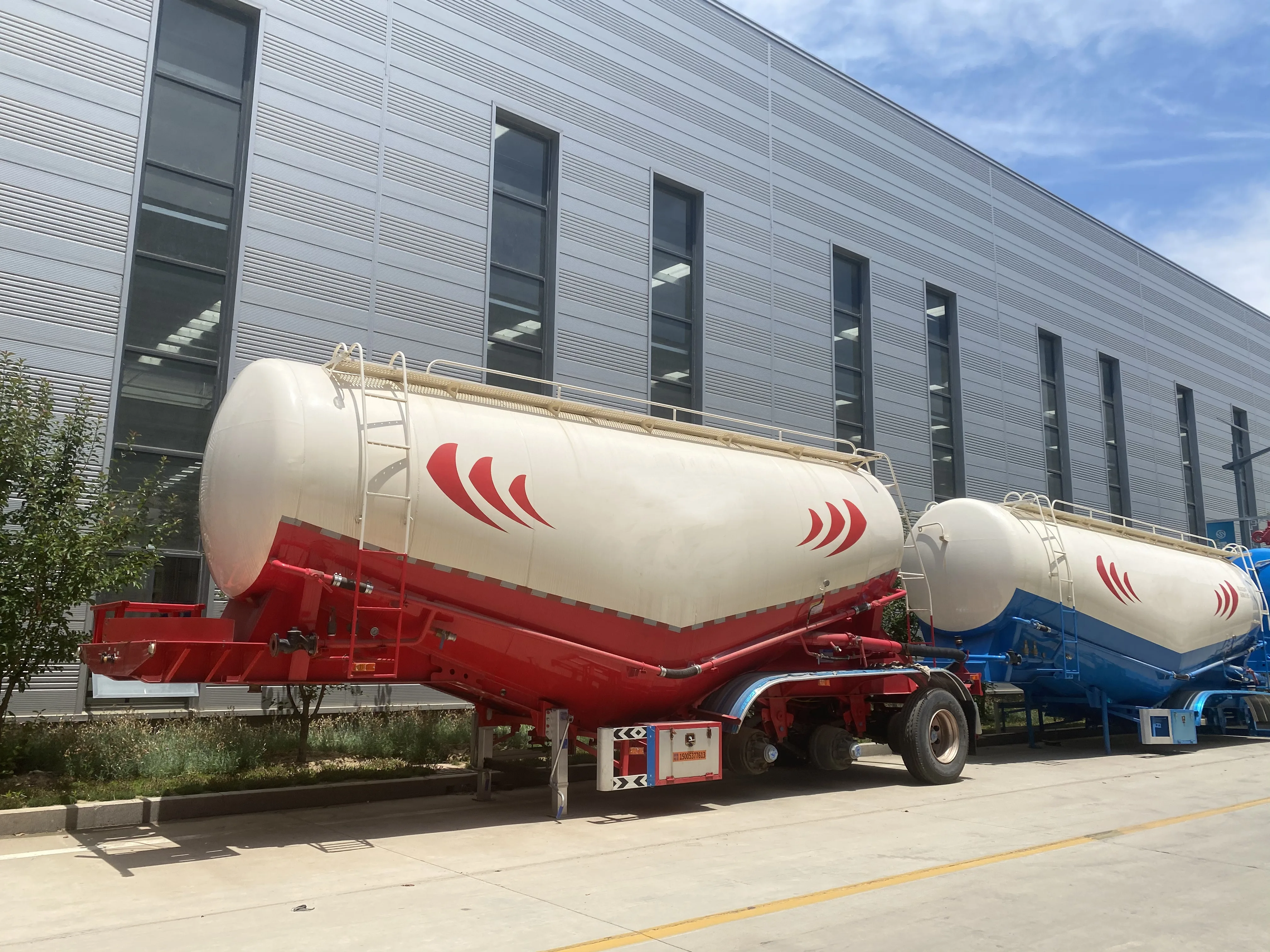 Vehicle Master 3 Axle 60cbm Powder Transporting Bulk Cement Tanker Semi ...