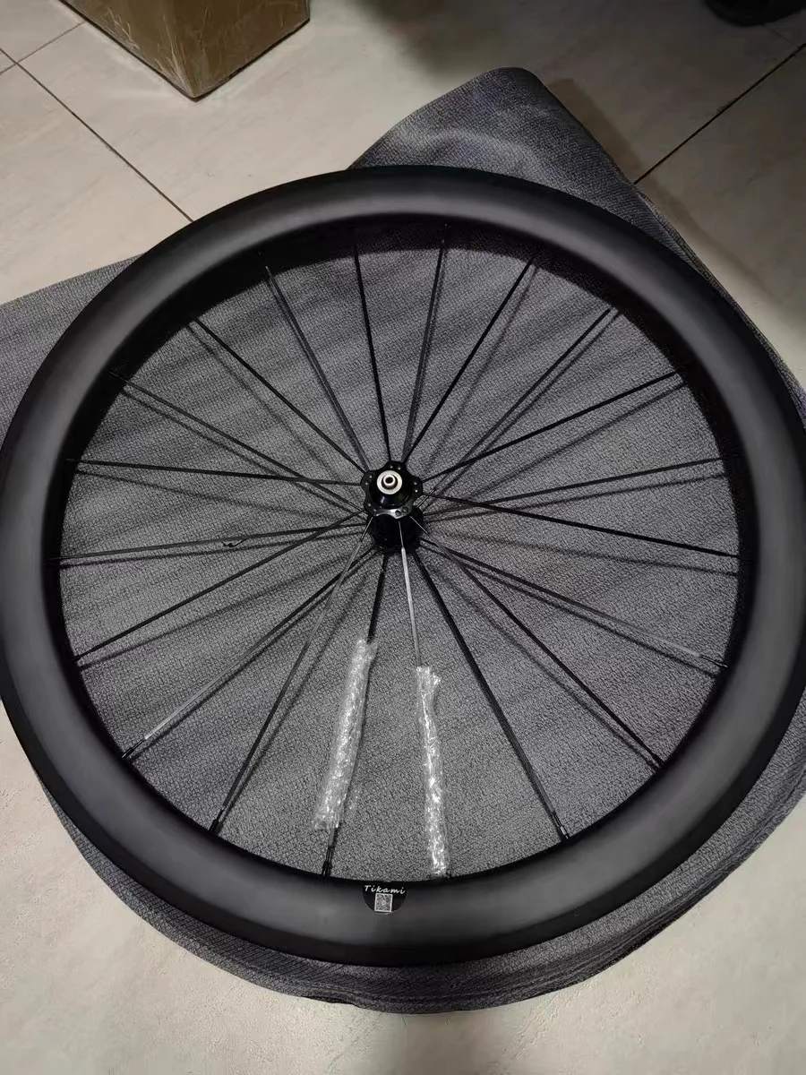 Durable 700c Carbon Fiber Wheelset - Front & Rear Spoke Rims For Road ...