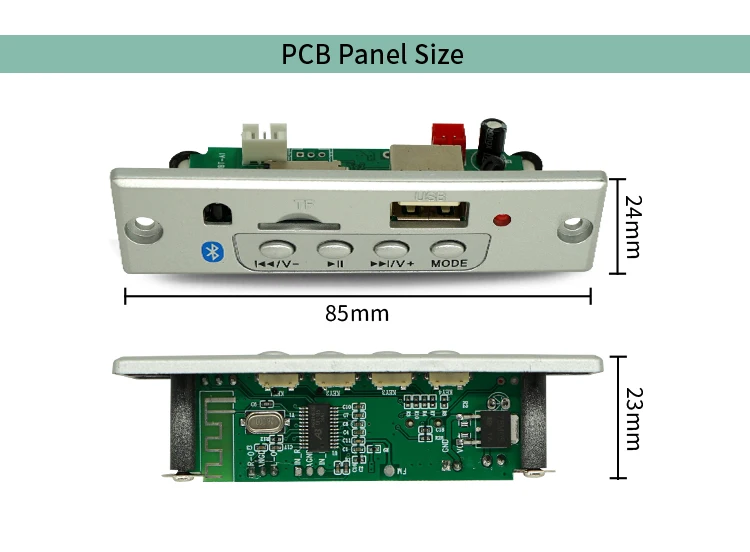 JQ MP3 Player Bluetooth Module - 12V, 32GB, FM Radio