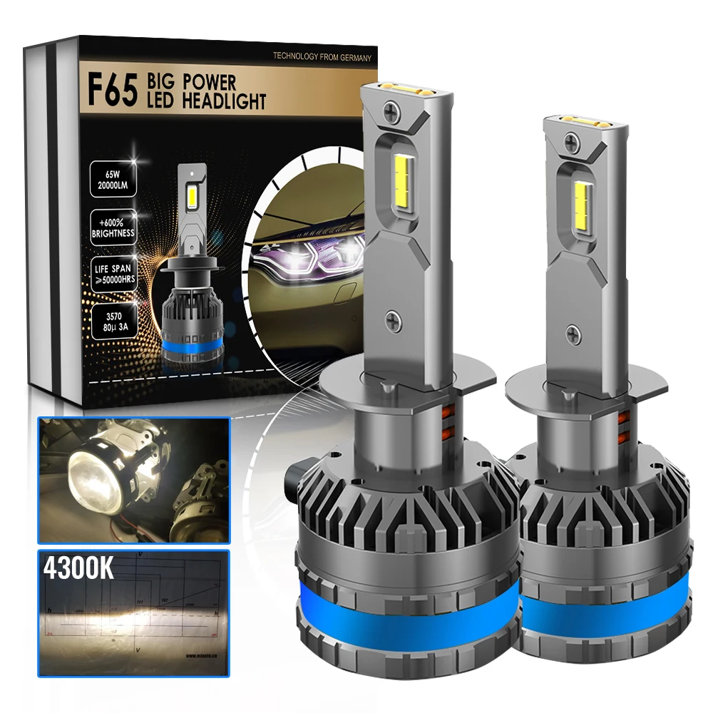 Xenplus High Power Hot F65 4300k Led H1 H3 H7 H11 H13 9005 9006 9012 ...