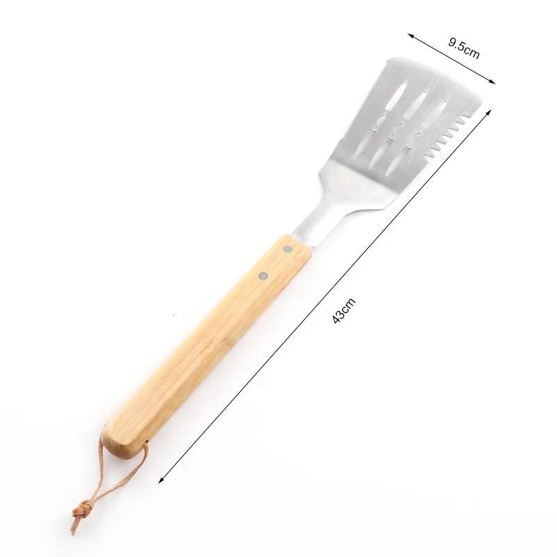BBQ Tool Stainless Steel BBQ Turner With Handle BBQ Accessories Spatula ...