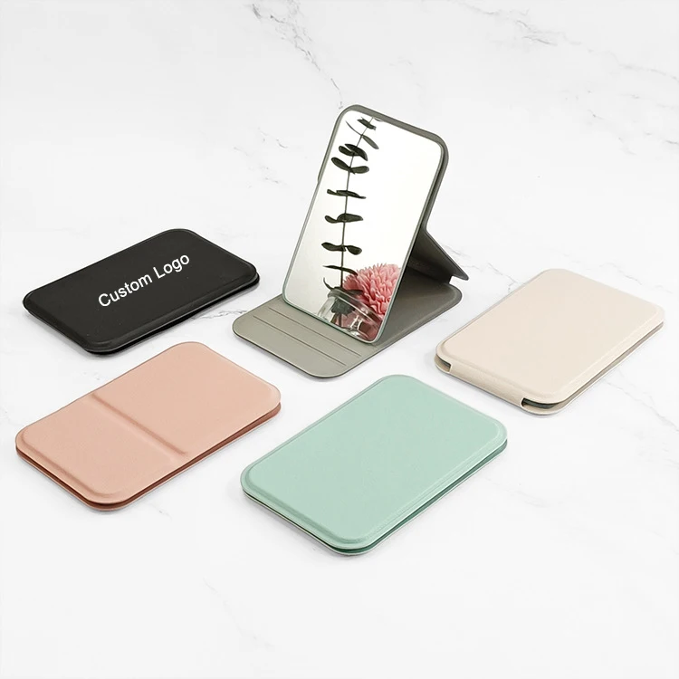 Saiyii High Quality Folding White Pu Leather Pocket Mirror Custom Logo ...