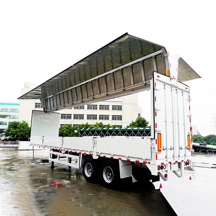 New Design Aluminum Wing Flying Open Van Box Trailer| Alibaba.com