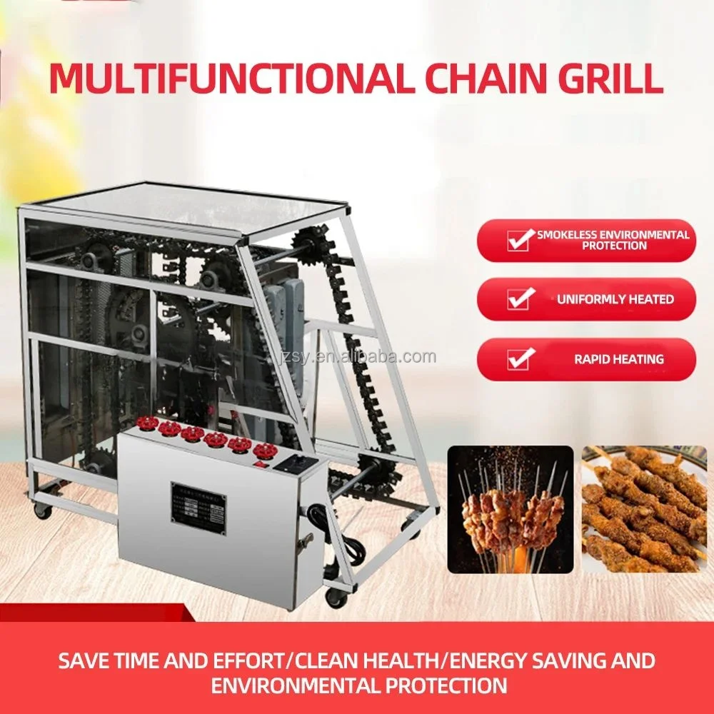 High Quality Stainless Steel Automatic Rotary Chain Type BBQ Stove ...