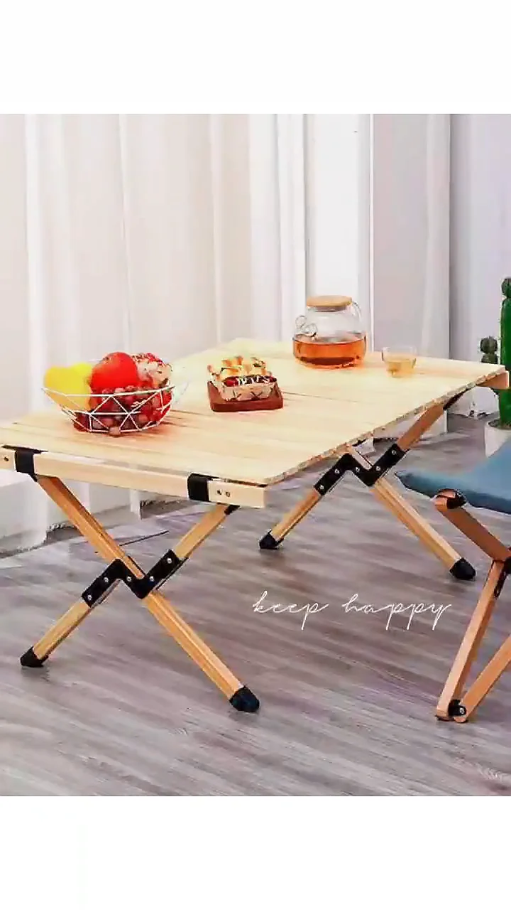 Portable Camping Roll Up Tables With Aluminum Table Top For Outdoor ...