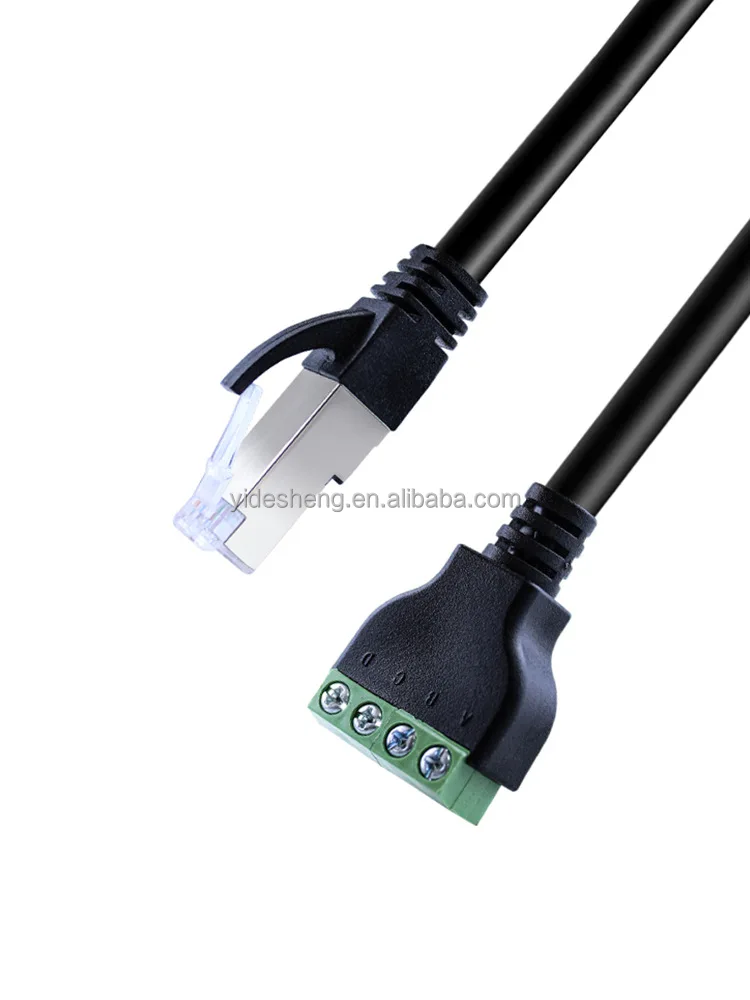 Rj45 To 4pin Screw Terminal Solderless Connector Ethernet Rj45 Male ...
