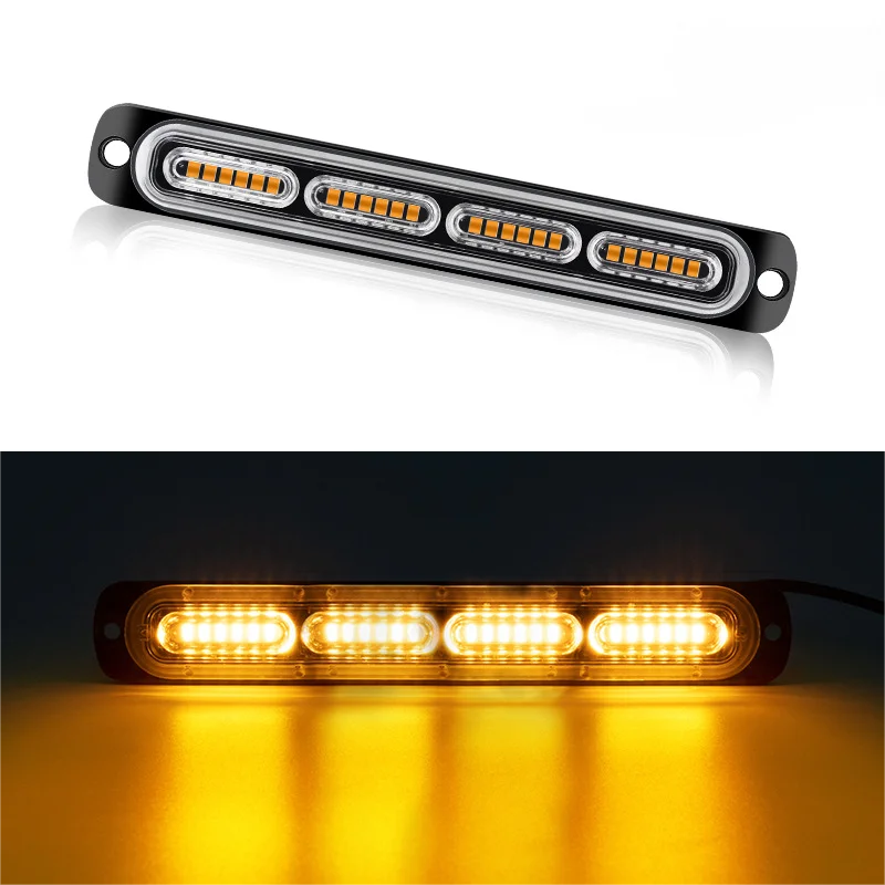 24LED Amber Warning Light Side Marker Light LED Clearance Indicator ...