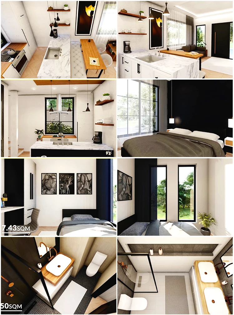 Quacent 2 Storey Modular Home - 3 Bed, 3 Bath Prefabricated Villa, OEM